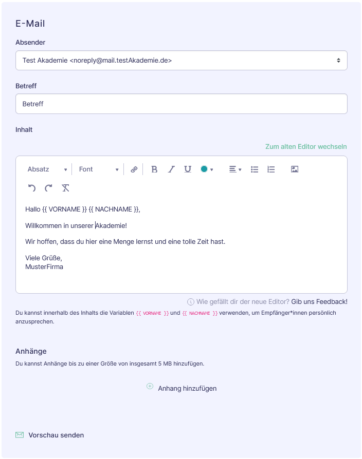 How to create Mailings